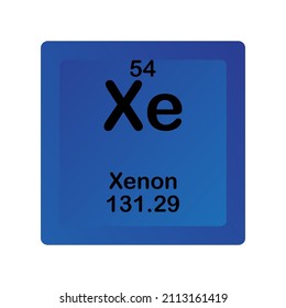 Xenon Xe Chemical Element Vector Illustration Stock Vector (Royalty ...