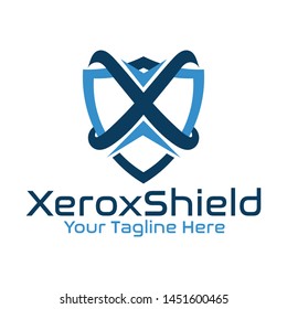 Xero Shield Simple Logo Like Shape Stock Vector (Royalty Free ...