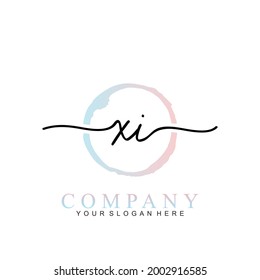 Xi Handwriting Initial Logo Vector Logo Stock Vector (Royalty Free ...