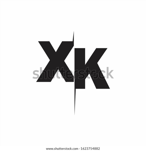 Xk Logo Letters White Background Stock Vector (Royalty Free) 1623754882 ...