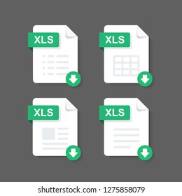 Xls Files Icon Document Icon Symbol Stock Vector (Royalty Free ...