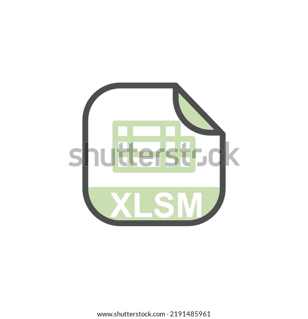 Xlsm Format Extension Icon Symbol Spreadsheet Stock Vector (Royalty ... Xlsm Format Extension Icon Symbol Spreadsheet Stock Vector (Royalty ...