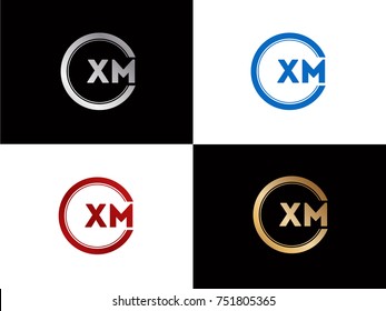 Xm Logo Letter Design Vector Red Stock Vector (Royalty Free) 751805365 ...