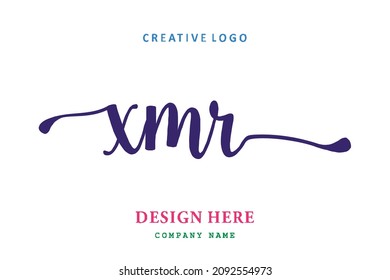 Xmr Lettering Logo Simple Easy Understand Stock Vector (Royalty Free ...