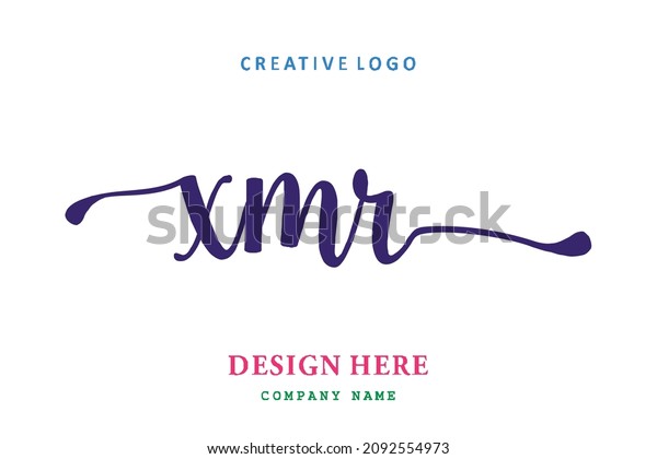 Xmr Lettering Logo Simple Easy Understand Stock Vector (Royalty Free ...