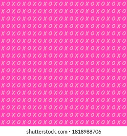 Xo Xo Seamless Pattern On Pink Stock Vector (Royalty Free) 1818988706 ...