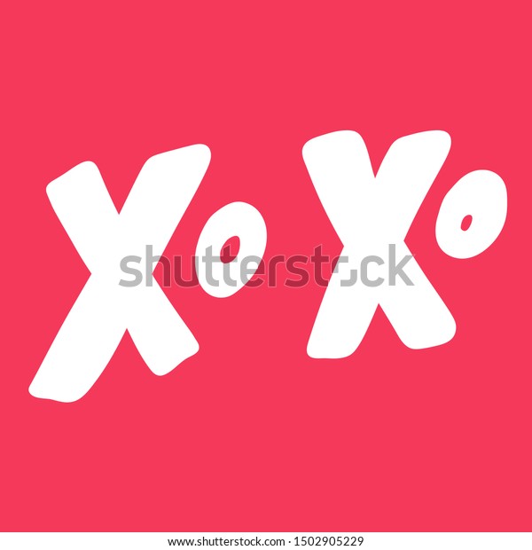 Xo Xo Vector Hand Drawn Illustration Stock Vector (Royalty Free ...
