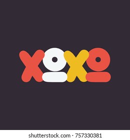 Xo Xo Vector Hand Drawn Illustration Stock Vector (Royalty Free) 1503921413