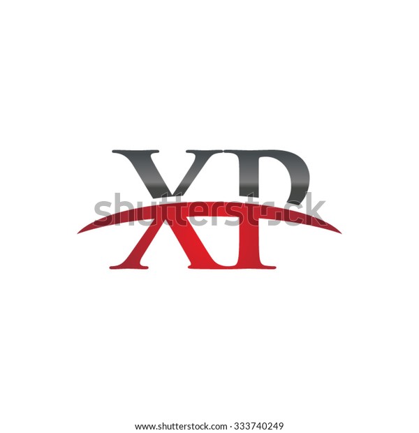 Xp Initial Company Red Swoosh Logo Stock Vector (Royalty Free) 333740249