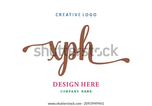 Xph Lettering Logo Simple Easy Understand Stock Vector (Royalty Free ...