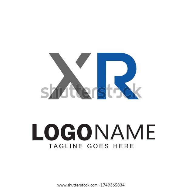 Xr Illustration Logo Design Vector Icon Stock Vector (Royalty Free ...