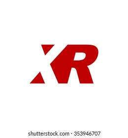 Xr Negative Space Letter Logo Red Stock Vector (Royalty Free) 353946707 ...