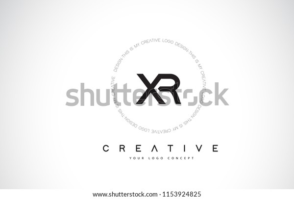 Xr X R Logo Design Black Stock Vector (Royalty Free) 1153924825 ...
