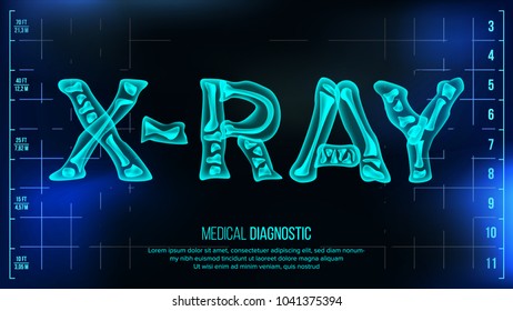 Xray Font Transparent Roentgen Alphabet Radiology Stock Illustration ...