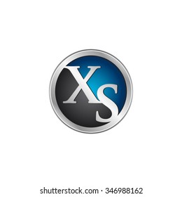 Xs Initial Circle Logo Blue Stock Vector (Royalty Free) 346988162 ...