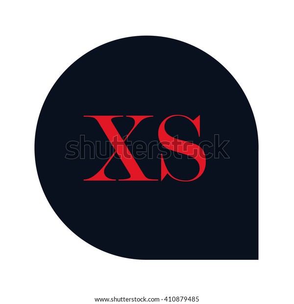 Xs Letters Red Abstract Black Background Stock Vector (Royalty Free ...