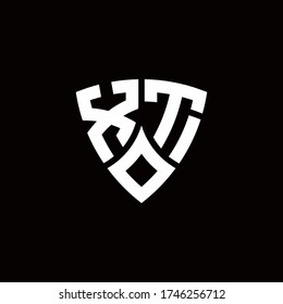 Xt Monogram Logo Modern Shield Style Stock Vector (Royalty Free ...