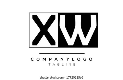 Xw Initials Monogram Letter Text Alphabet Stock Vector (Royalty Free ...