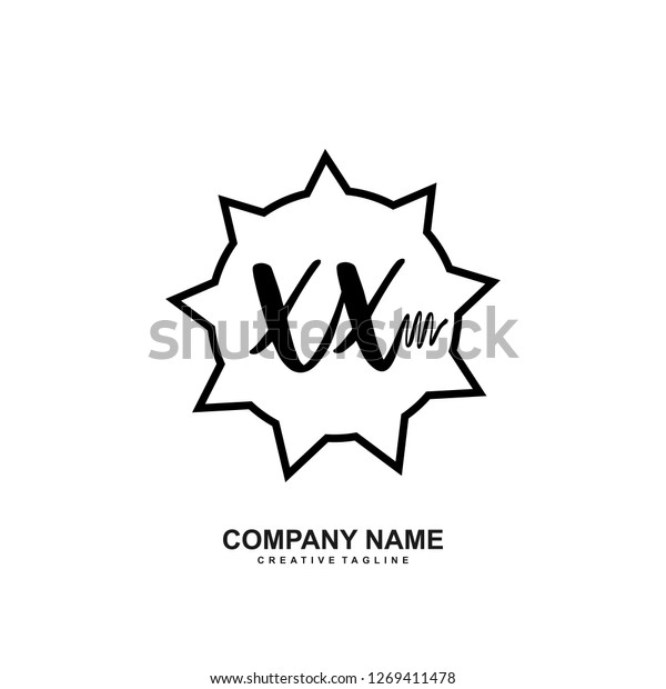 Xx Initial Handwriting Logo Template Vector Stock Vector (Royalty Free ...