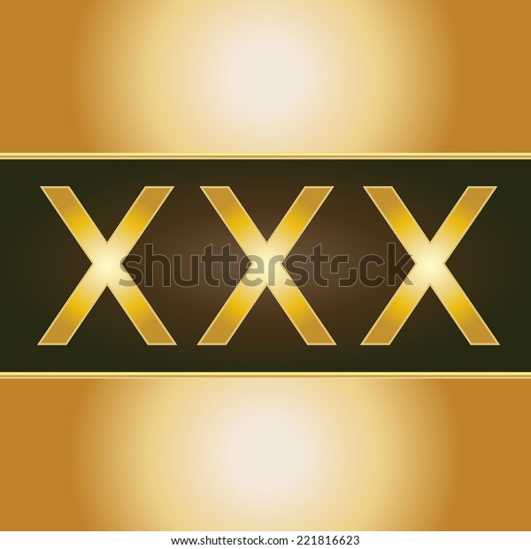 Xxx On Back Gold Background Vector Stock Vector (Royalty Free) 221816623