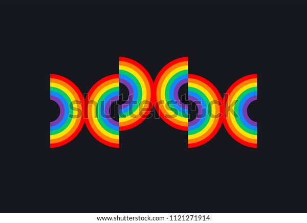 Xxx Rainbow On Black Background Xxx Stock Vector (Royalty Free) 1121271914