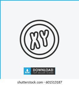 Xy Icon Simple Outline Xy Vector Stock Vector (Royalty Free) 601513187 ...