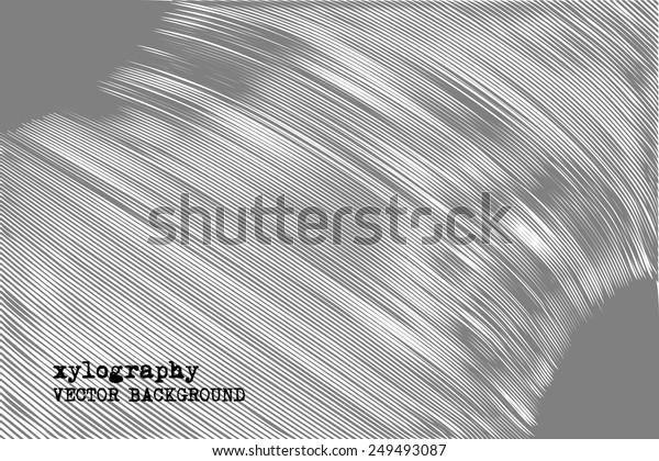Xylography Style Black White Vector Background Stock Vector (Royalty ...