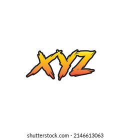 Xyz Icon Logotype Vector Illustration Stock Vector (Royalty Free ...