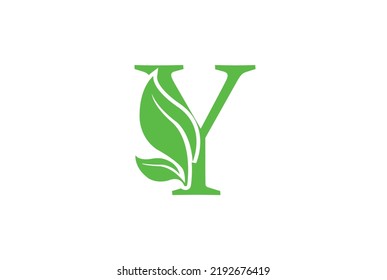 Y Letter Logo Leaf Creative Modern Stock Vector (Royalty Free ...