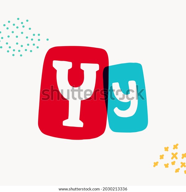 Y Letter Typewriterinspired Logo Bold Slab Stock Vector (Royalty Free ...