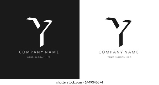 Y Logo Modern 3d Design Letter Stock Vector (Royalty Free) 1449346574 ...