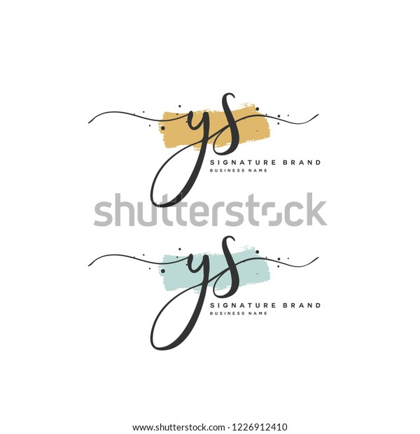 Y S Ys Initial Letter Handwriting Stock Vector (Royalty Free) 1226912410