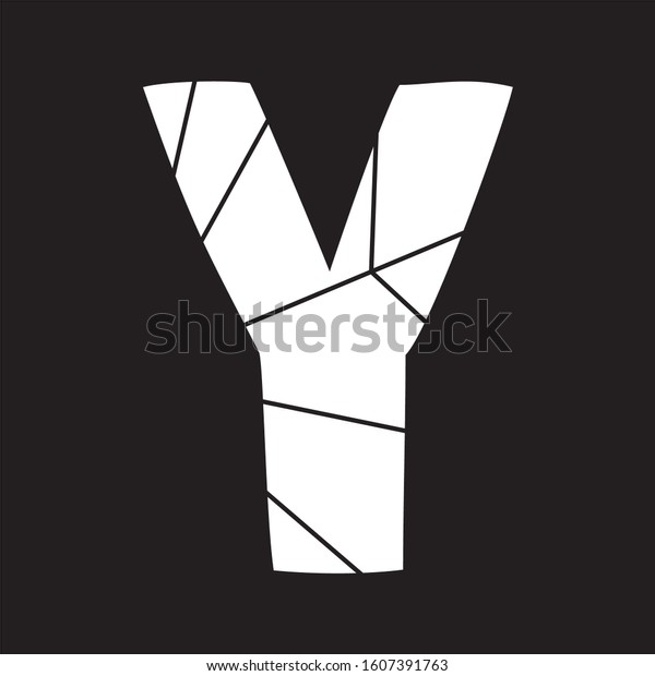 Y White Vector Alphabet Letter Isolated 스톡 벡터(로열티 프리) 1607391763