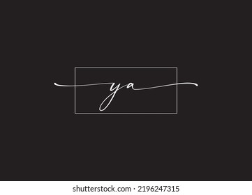 Ya Letter Monogram Logo Alphabet Initial Stock Vector (Royalty Free ...