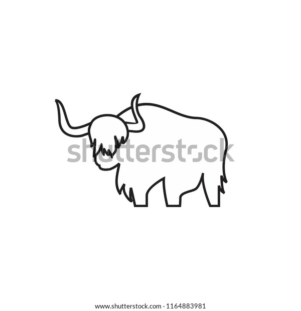 Yak Logo Icon Design Stock Vector (Royalty Free) 1164883981