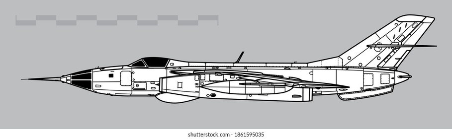 Yakovlev Yak28i Brewerc Vector Drawing Tactical Stock Vector (Royalty ...