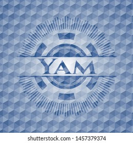 Yam Blue Polygonal Emblem Vector Illustration Stock Vector (Royalty ...