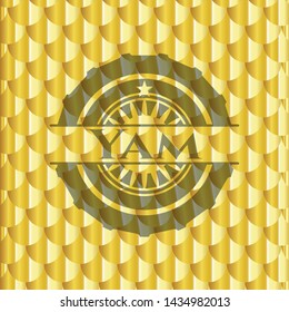 Yam Gold Emblem Scales Pattern Vector Stock Vector (Royalty Free ...