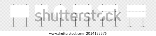 Yard Sign Mockup Road Signs Set Stock Vector (Royalty Free) 2014155575 ...
