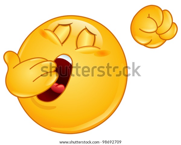 Yawning Stretching Emoticon Stock Vector (Royalty Free) 98692709