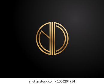 Yc Circle Shape Letter Logo Design Stock Vector (Royalty Free ...
