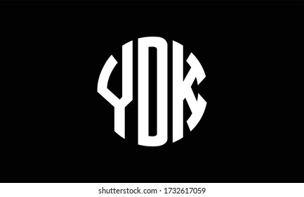 Ybk Circle Emblem Abstract Monogram Letter Stock Vector (Royalty Free ...