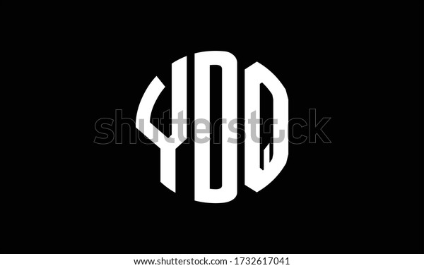 Ydq Circle Emblem Abstract Monogram Letter Stock Vector (Royalty Free ...