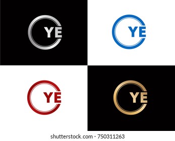 Ye Logo Letter Design Vector Red Stock Vector (Royalty Free) 750311263 ...