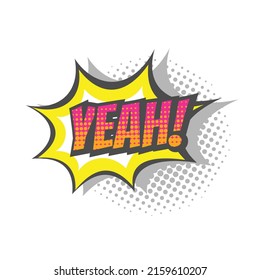Yeah Comic Cartoon Lettering Pop Art Stock Vector (Royalty Free ...
