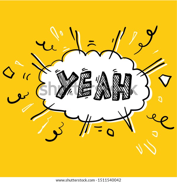 Yeah Speech Bubble Banner Speech Bubble Stock Vector (Royalty Free ...