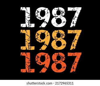 Year 1987 Smudged Font Vector Year Stock Vector (Royalty Free ...