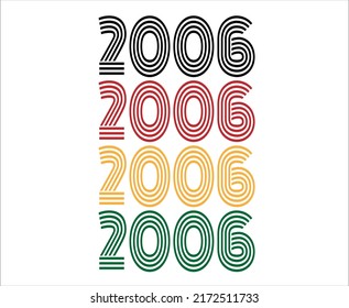 Year 2006 Retro Font Vector Year Stock Vector (Royalty Free) 2172511733 ...