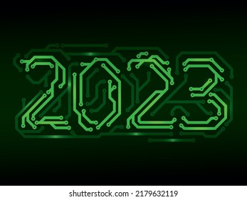 Year 2023 Made Digital Numbers Stock Vector (Royalty Free) 2179632119 ...