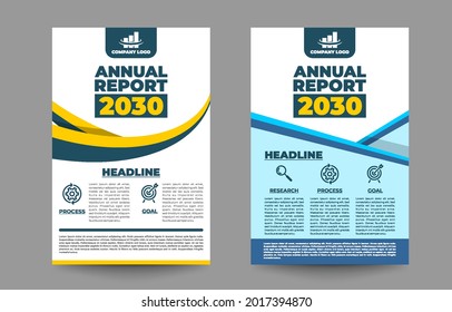 Year End Annual Report Template Design Stock Vector (Royalty Free ...